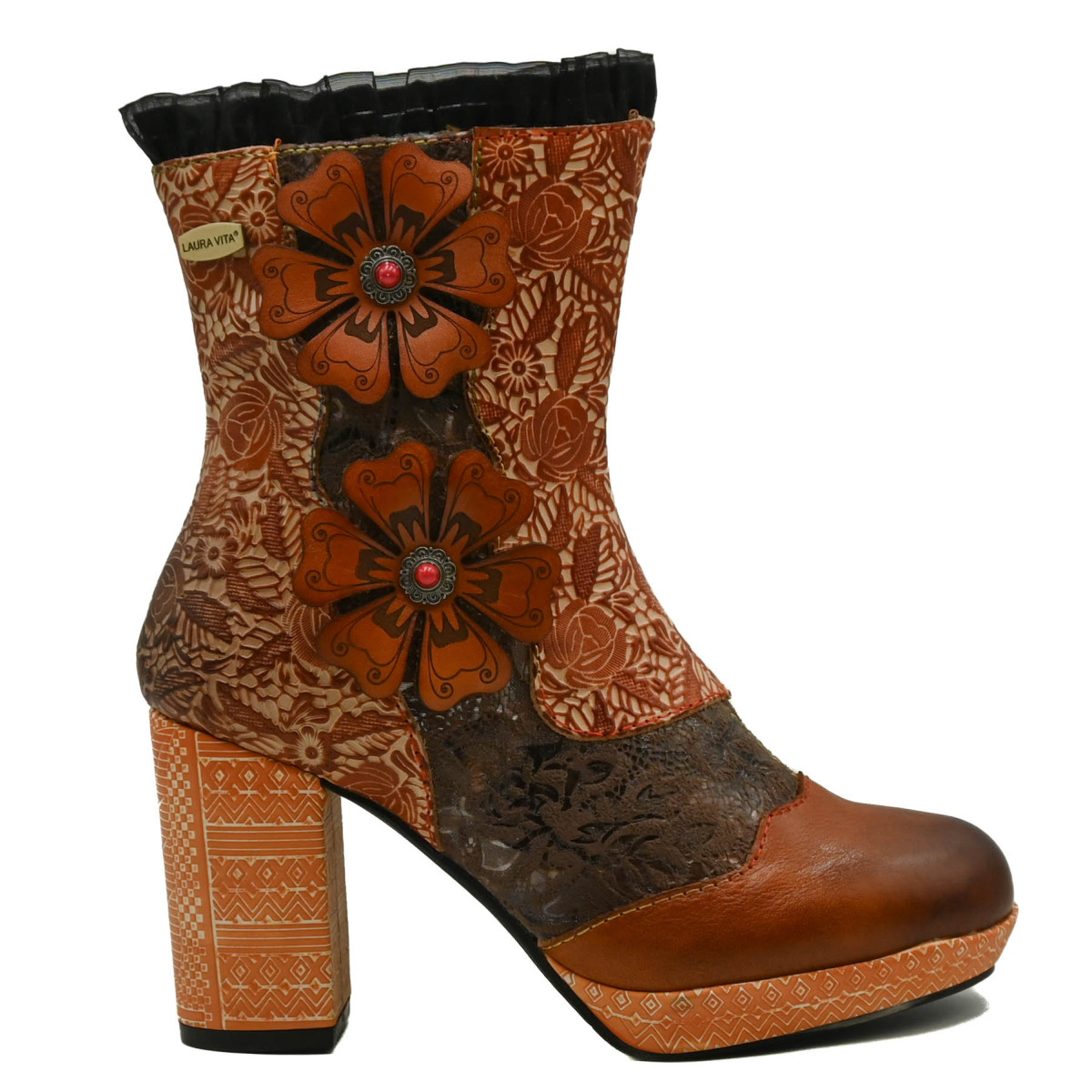 Laura Vita Briana women's comfort booties brown | healthyfeet.gr